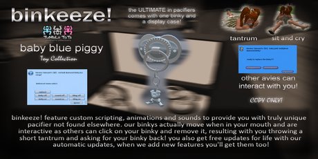Second Life Marketplace - [b!] - baby blue piggy diamond binky box